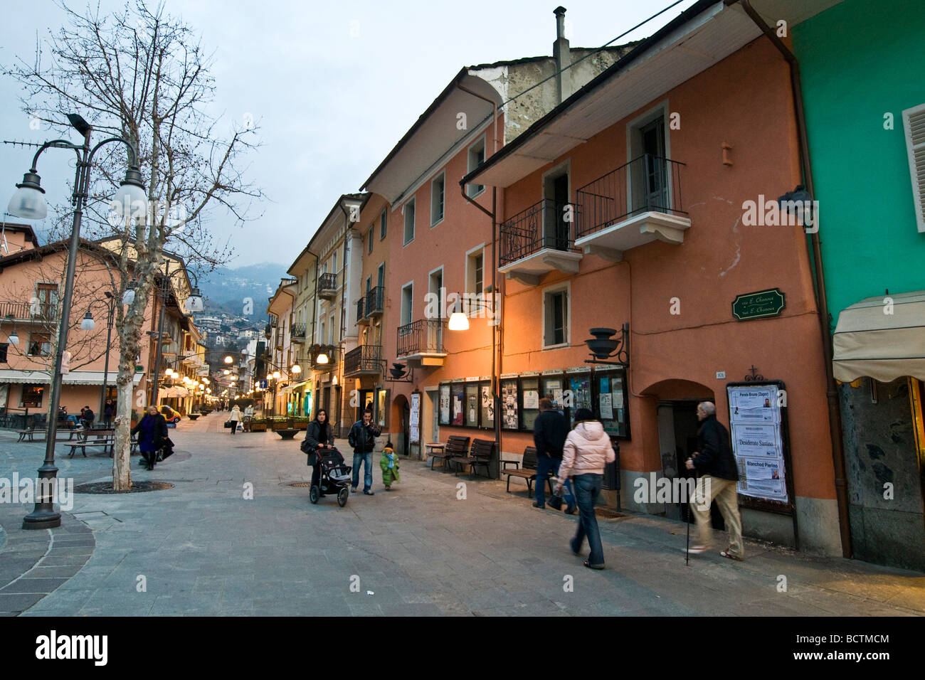 The historical center of Saint Vincent Aosta Italy Stock Photo - Alamy