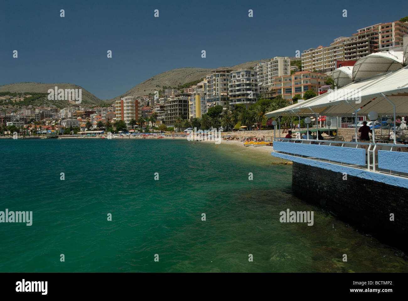 The beach at Saranda (or Sarande) in Albania Stock Photo - Alamy