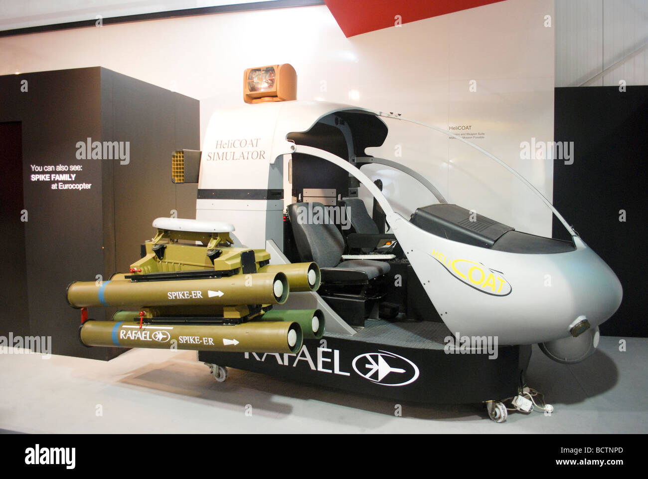 The Israeli booth HeliCoat Helicopter simulator by Rafael Stock Photo ...