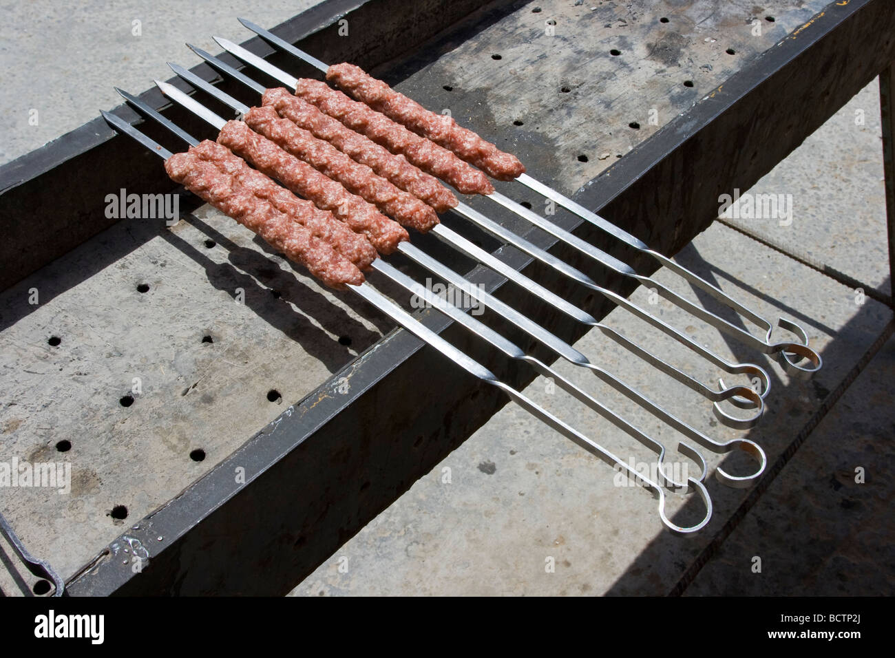 Meat on a Skewer in Mary Turkmenistan Stock Photo - Alamy