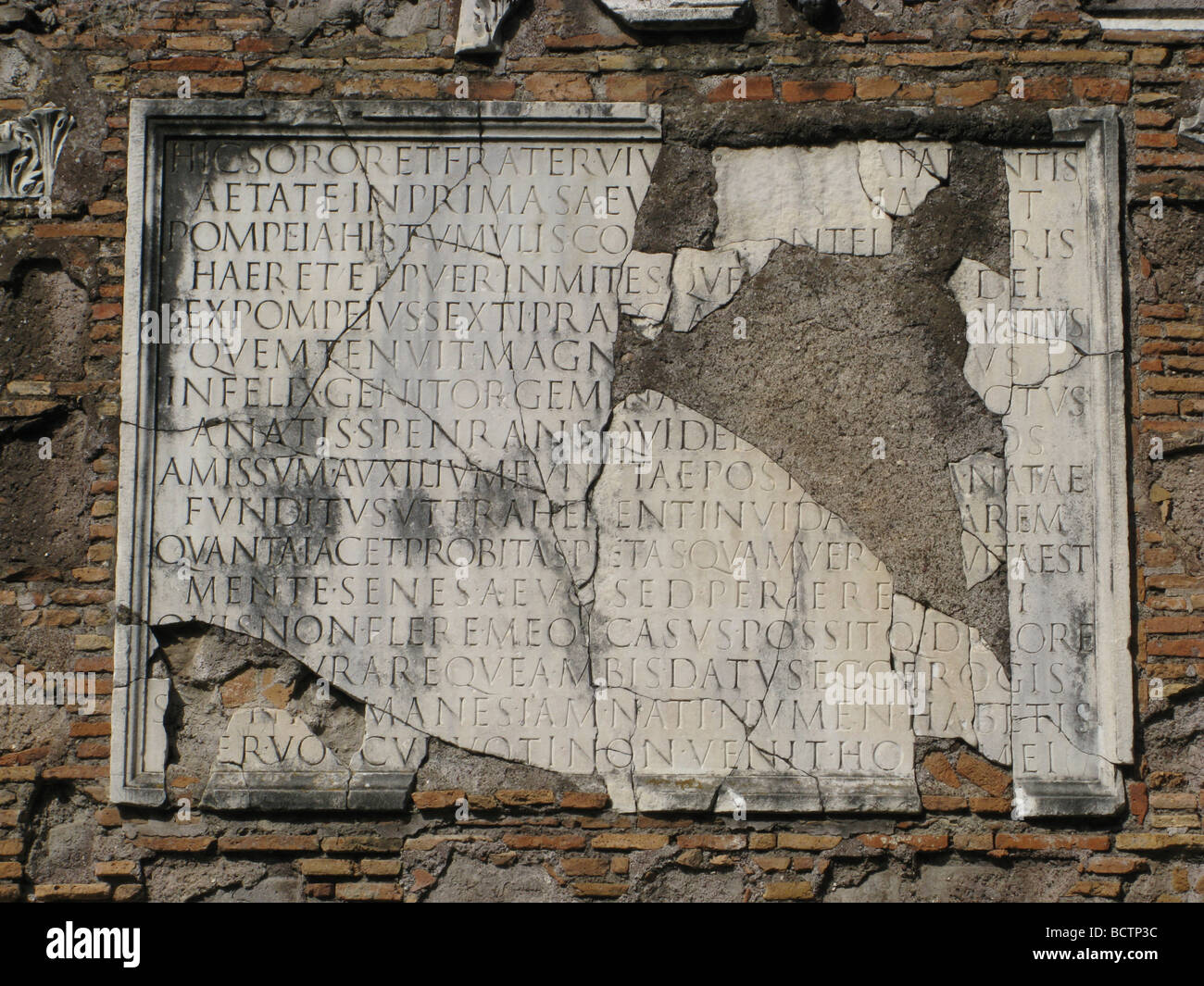 Funerary inscription rome hi-res stock photography and images - Alamy