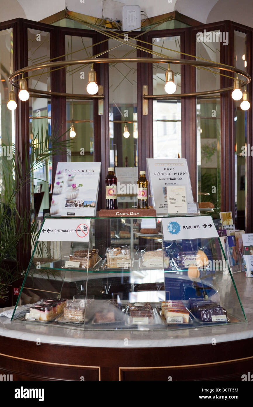 display of pastries, Cafe Museum, Karlsplatz, Vienna , Austria Stock ...