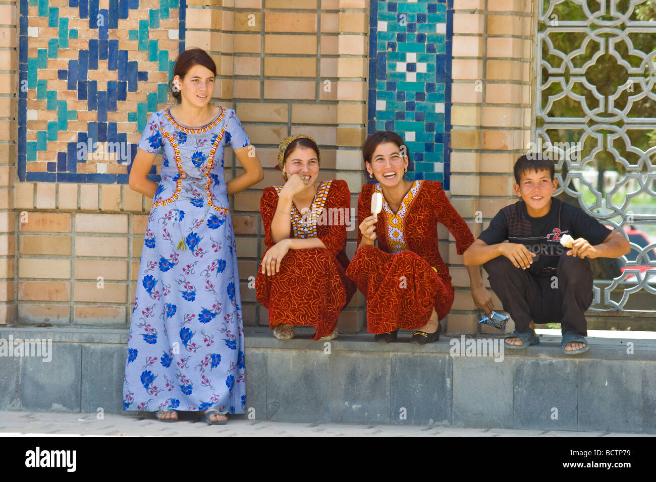 Young Turkmen Women and Boy in Mary Turkmenistan Stock Photo - Alamy