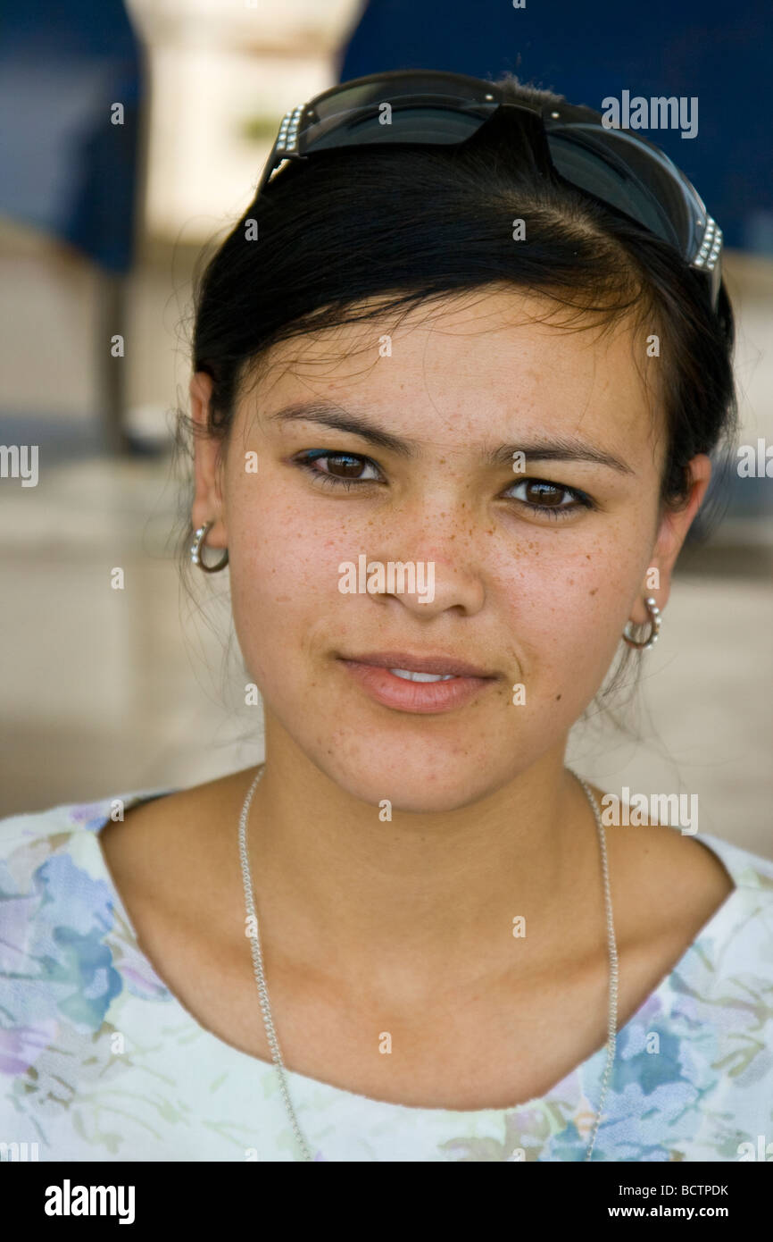 Modern Young Turkmen Woman in Mary Turkmenistan Stock Photo - Alamy
