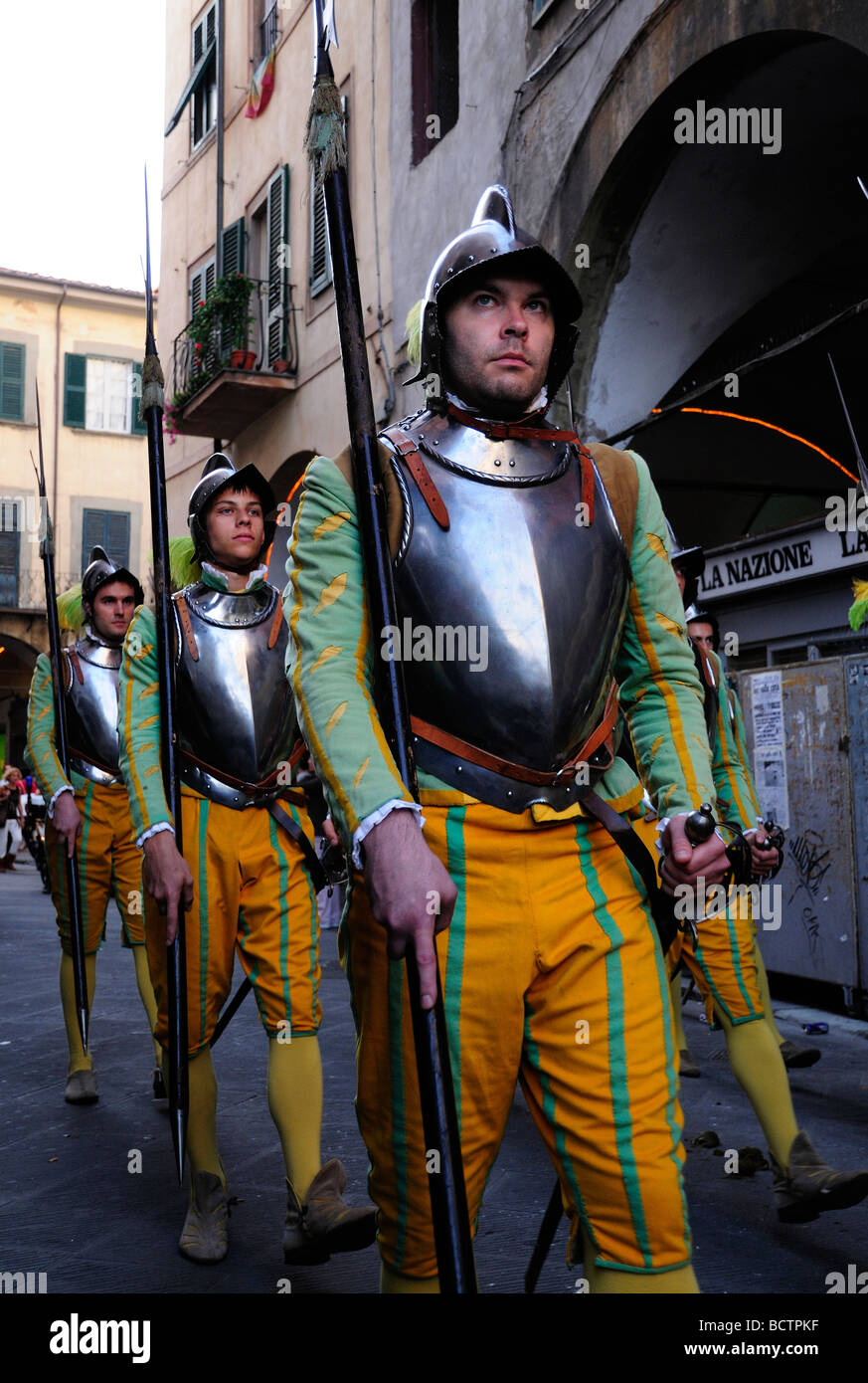 Historic medieval procession ahead of Gioco del Ponte festival in Pisa ...