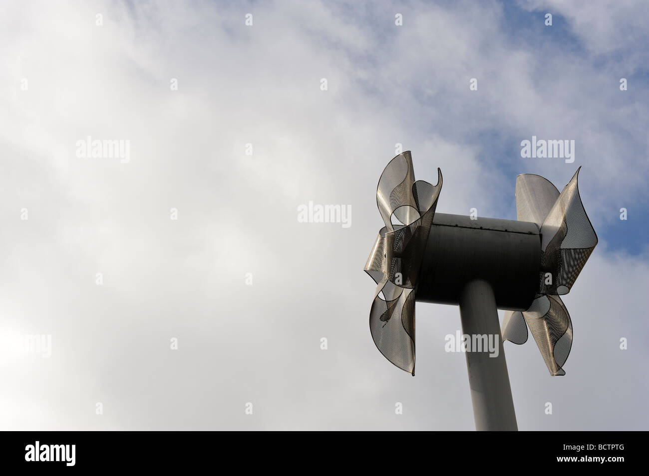 Revolving petals sit high over the streets of Manchester Stock Photo ...