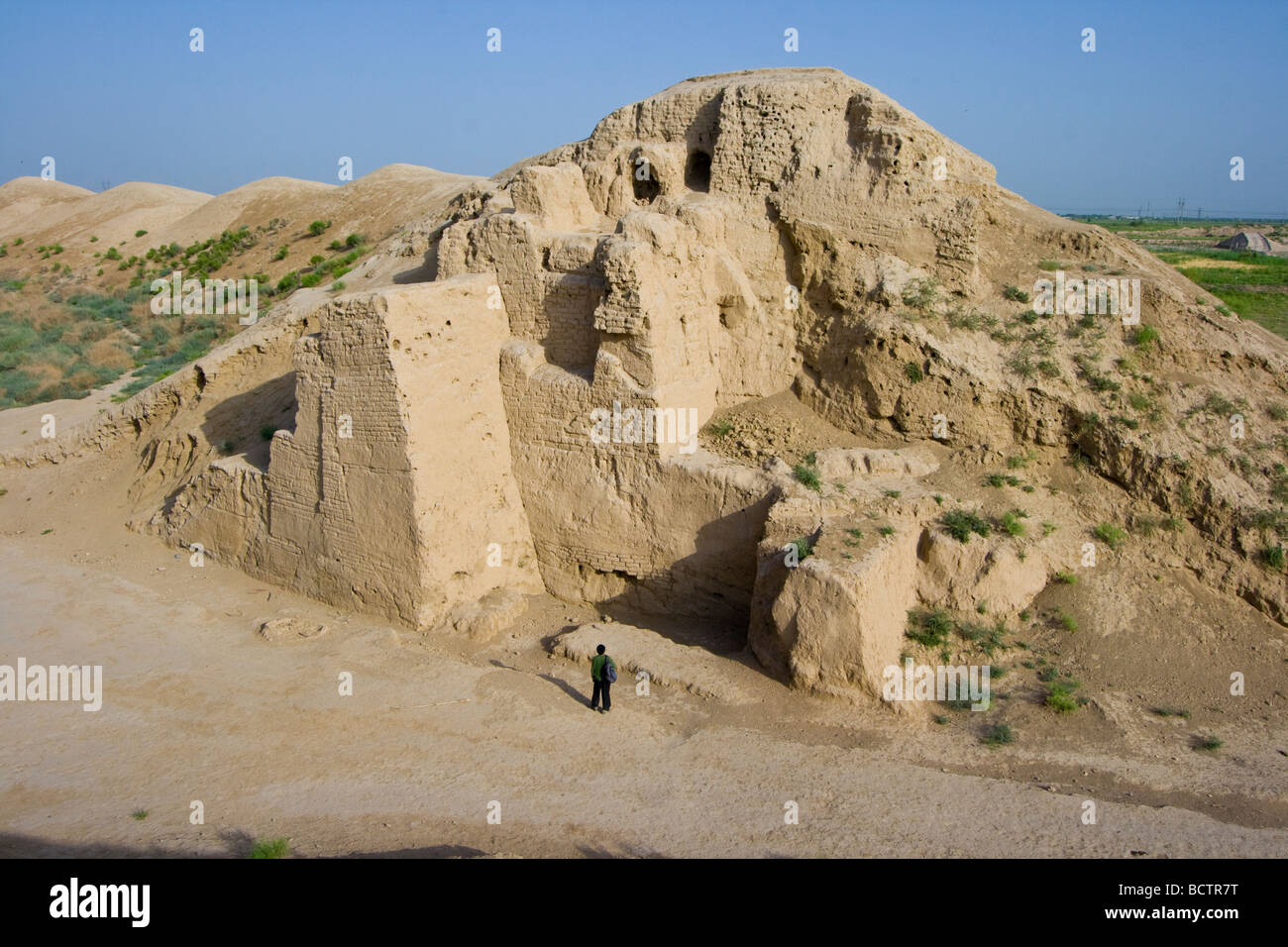 Cutaway Section of the City Walls at the Ruins of Merv in Turkmenistan ...