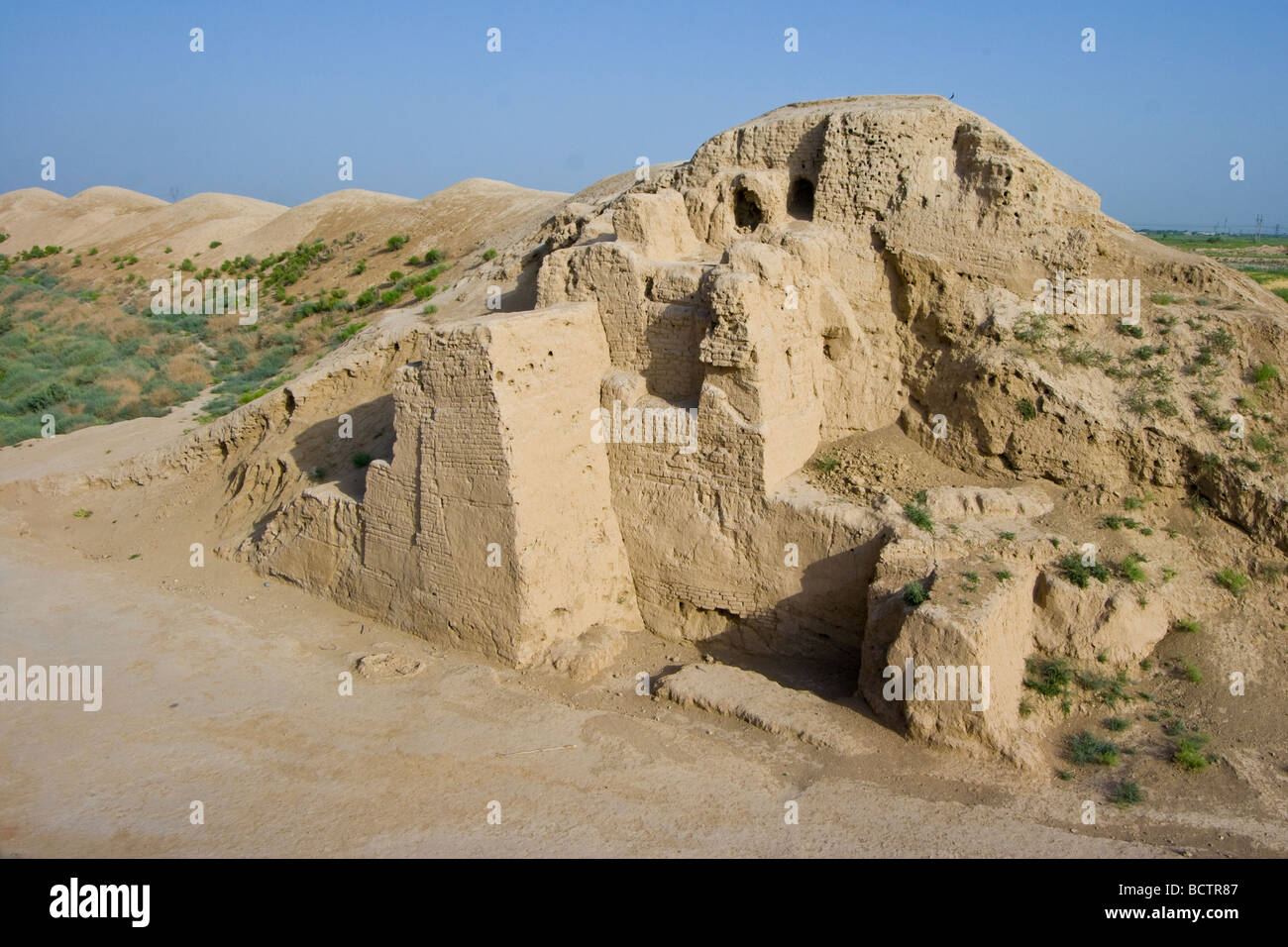 Cutaway Section of the City Walls at the Ruins of Merv in Turkmenistan ...