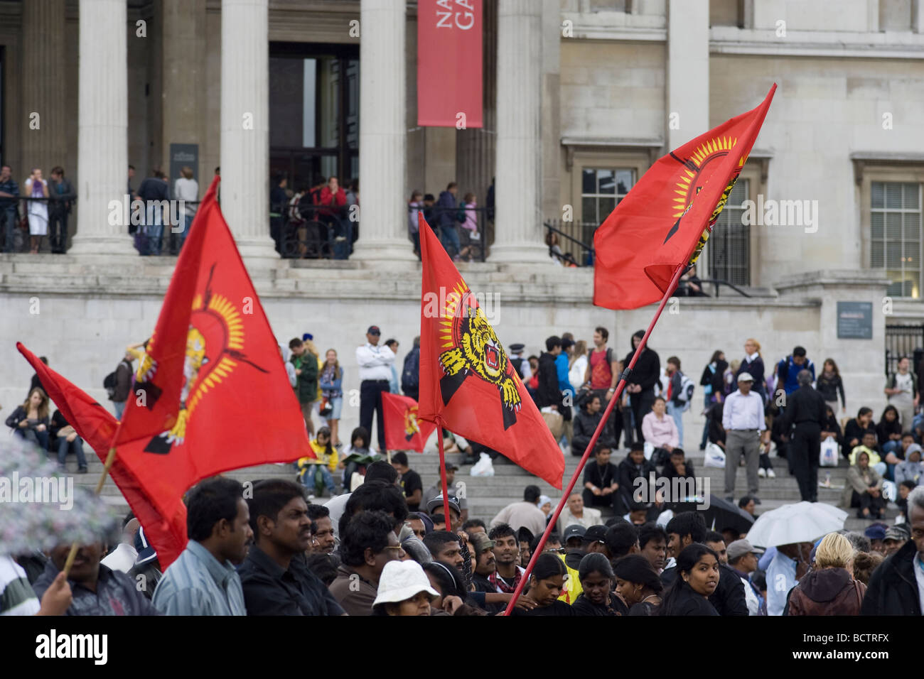 Tamil Tiger demonstration in Trafalgar Square, London Stock Photo - Alamy