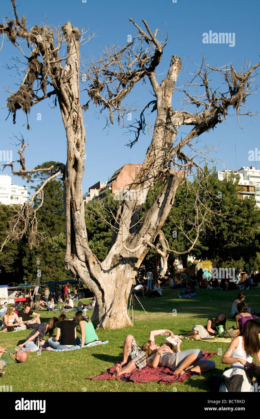 Park adjacent to La Recoleta Cemetery, Recoleta, Buenos Aires ...