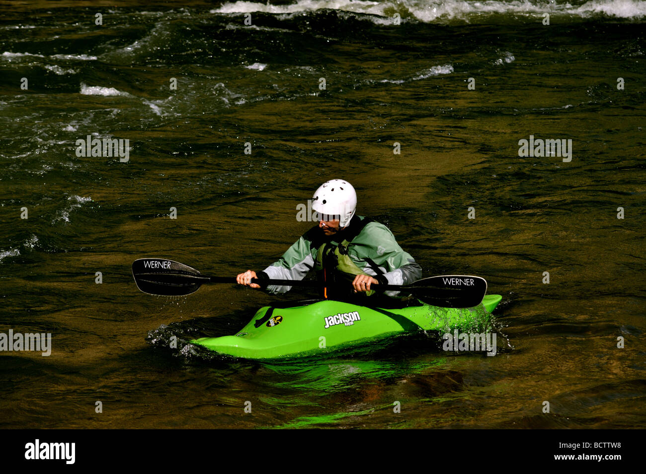 Whitewater kayaking in Boulder Canyon, Colorado Stock Photo - Alamy