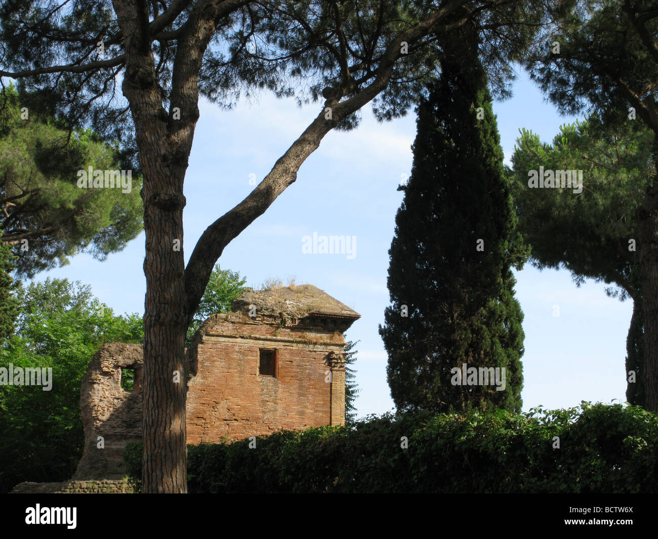 detail of tomb memorial on the old appian way in rome italy Stock Photo ...