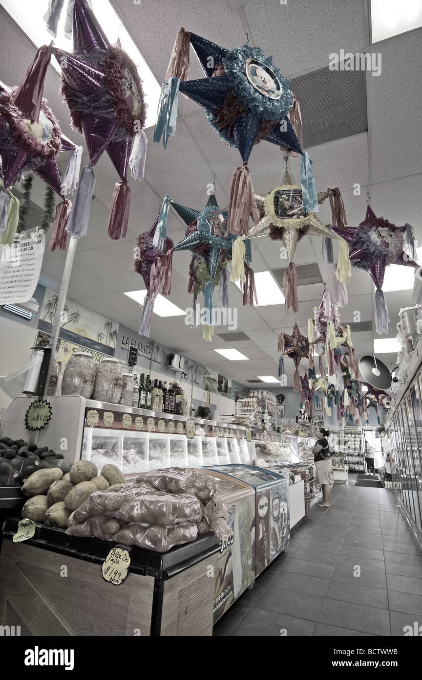 The inside of a Mexican market, Perris, California, USA Stock Photo - Alamy