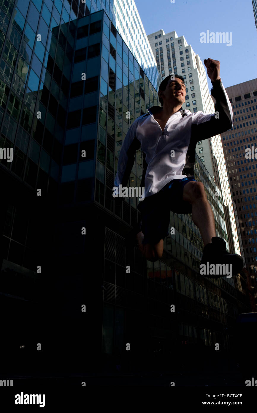 Young free low angle hi-res stock photography and images - Alamy