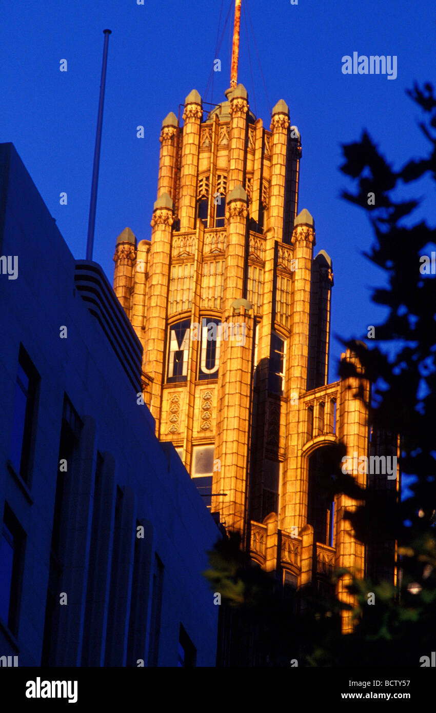 gothic turret manchester unity building melbourne australia Stock Photo ...