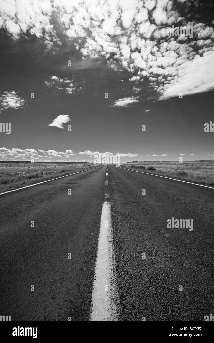 Highway wide open road Black and White Stock Photos & Images - Alamy