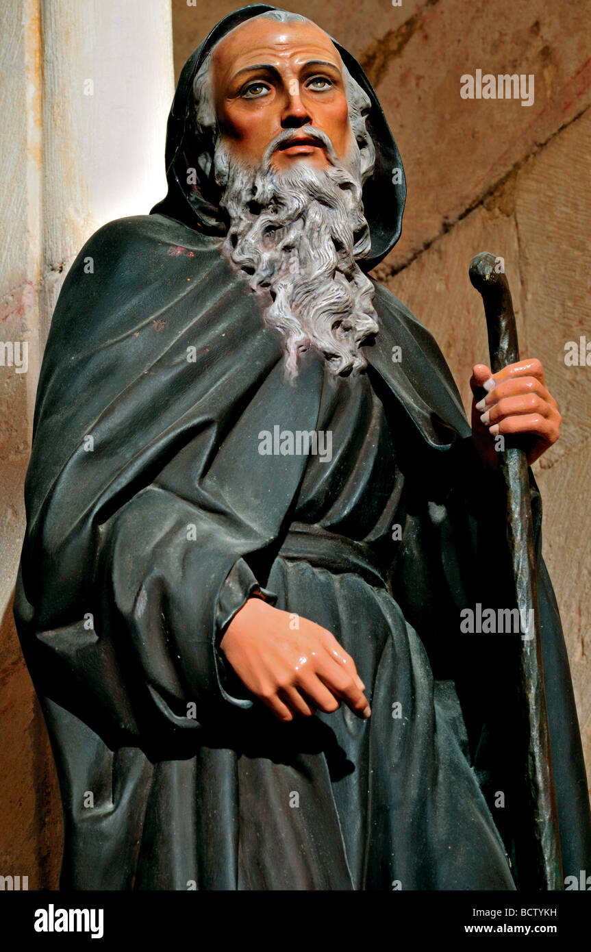 Spain, St. James Way: Statue of Saint Dominic in the church of San Juan ...
