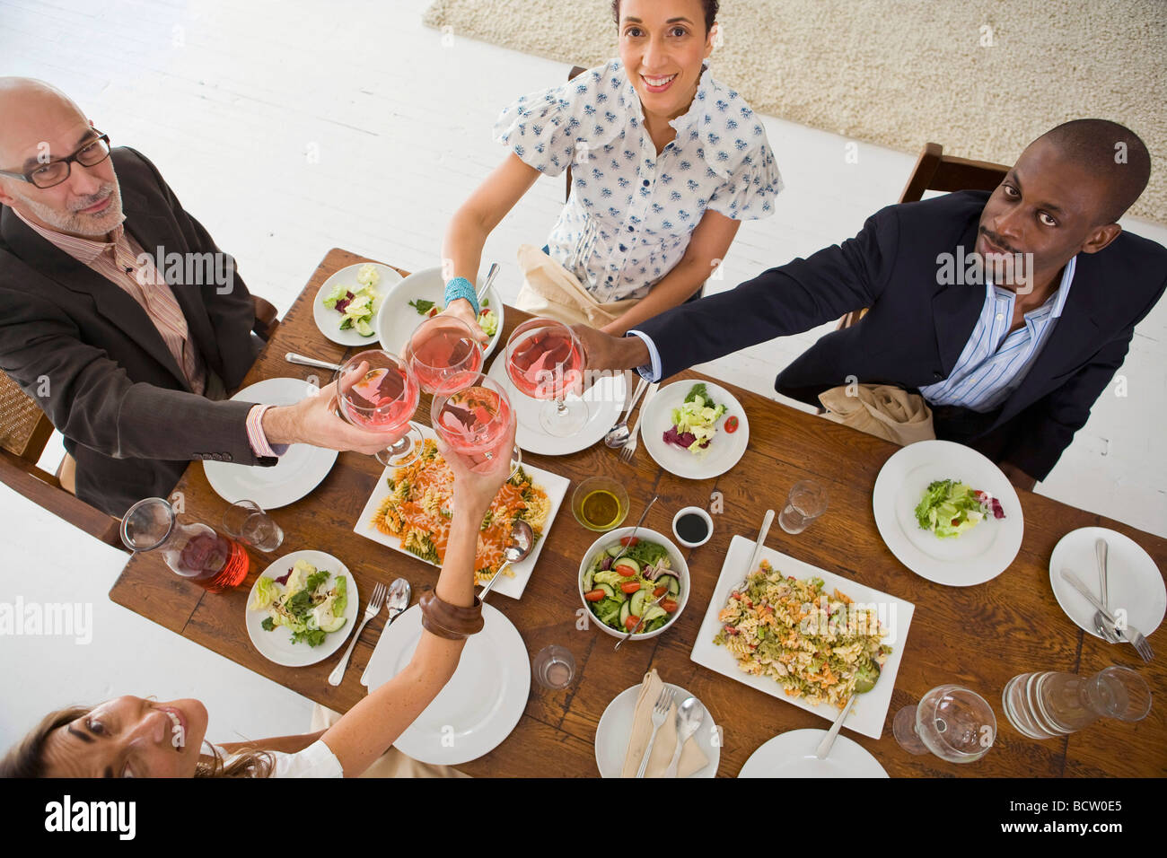 High angle red wine toast hi-res stock photography and images - Alamy