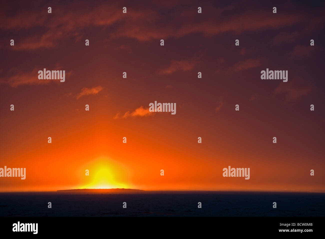 Sundog Sunset in the Cosmonauts Sea, Antarctica Stock Photo - Alamy