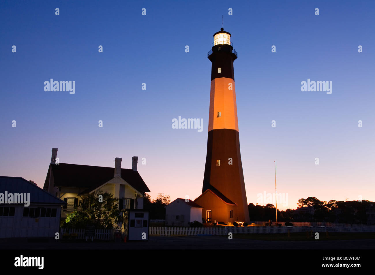 Tybee island georgia lighthouse silhouette hi-res stock photography and ...