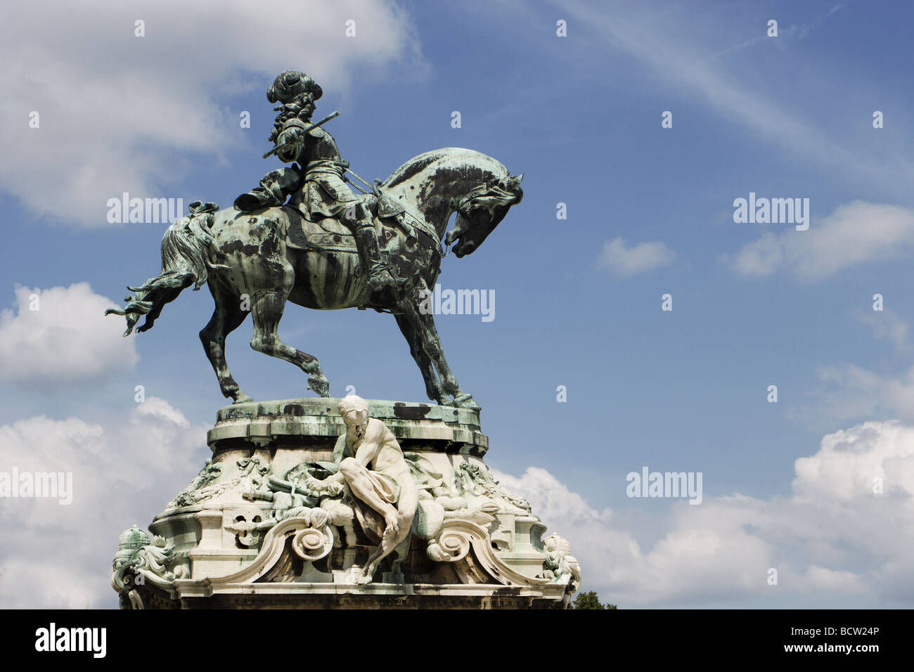 Budapest - statue of Prince Eugene Stock Photo - Alamy