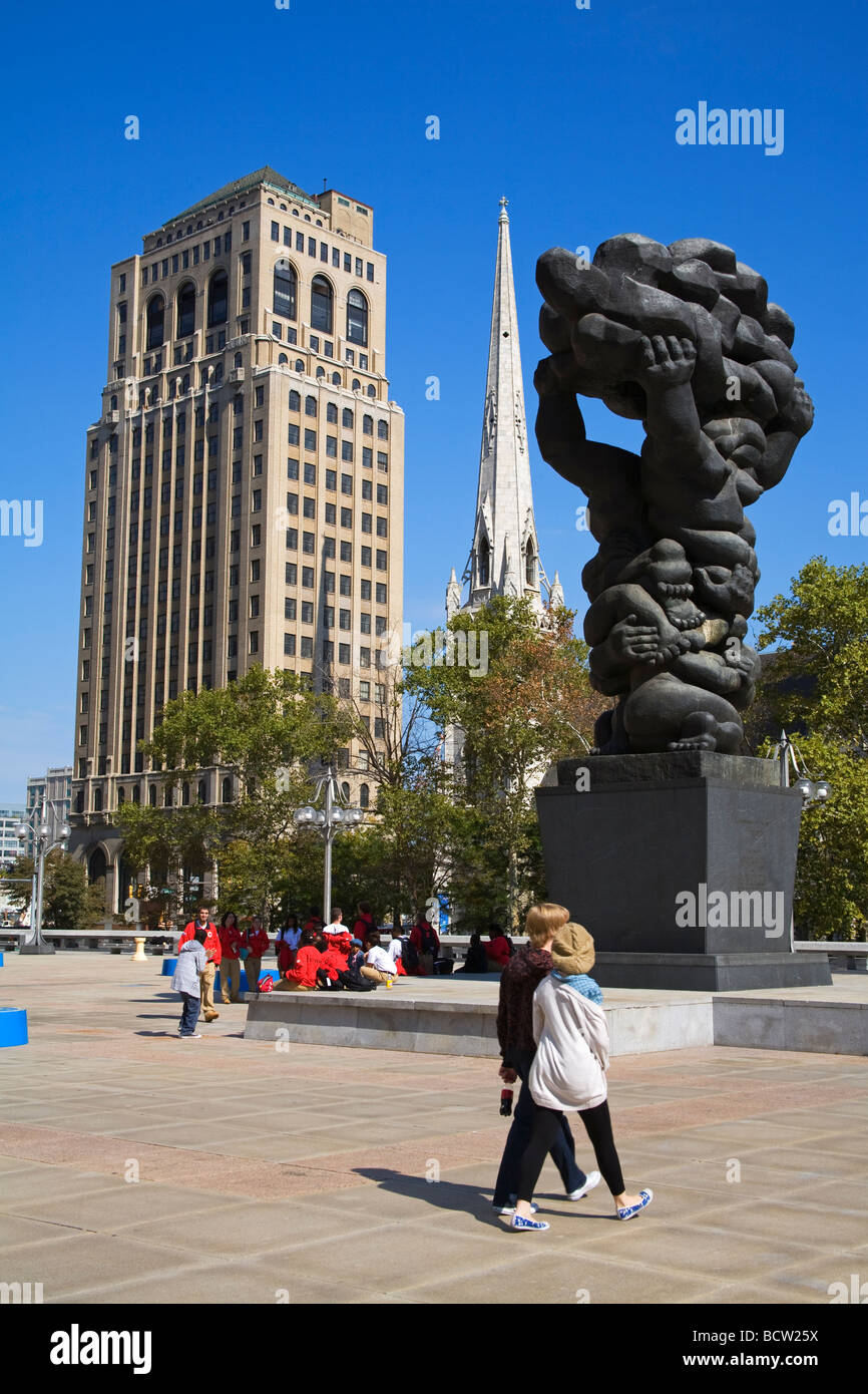 Sculpture on a street, Government Of The People Sculpture, Municipal ...