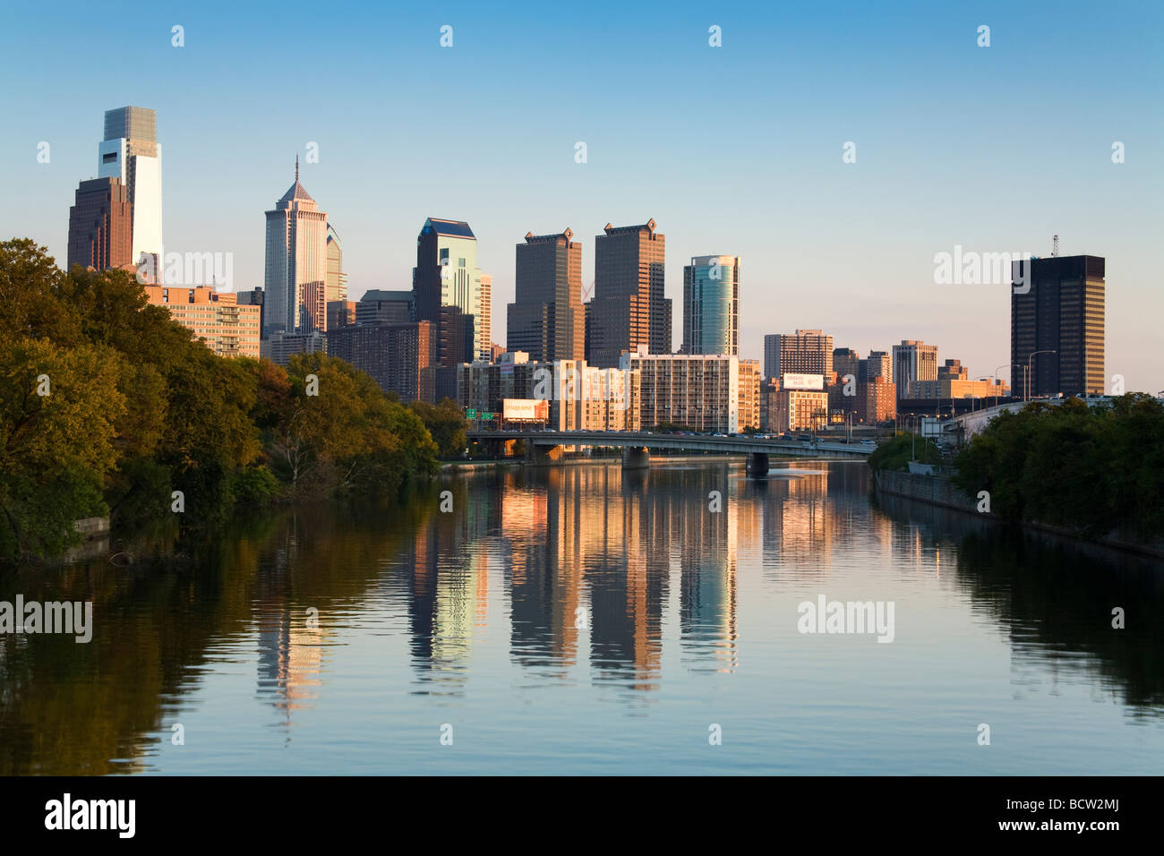Buildings at the waterfront, Schuylkill River, Philadelphia ...