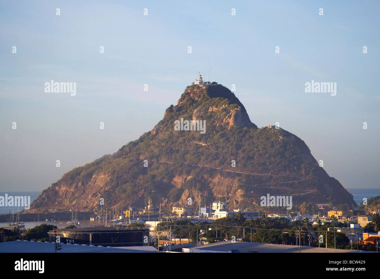 Lighthouse on a mountain, El Faro lighthouse, Mazatlan, Sinaloa, Mexico ...