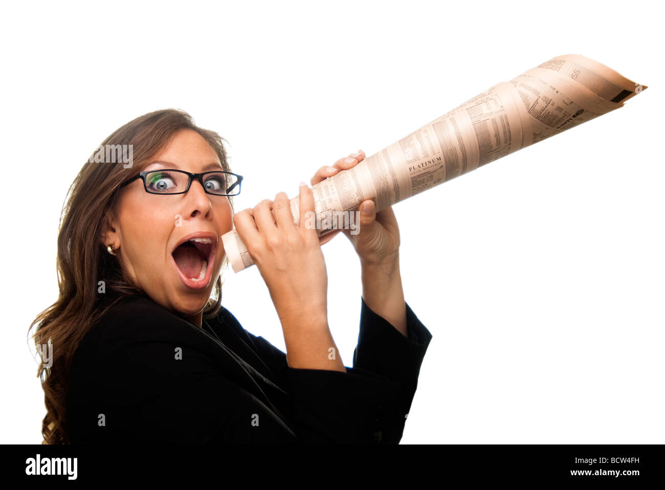 Loud hailer shouting hi-res stock photography and images - Alamy