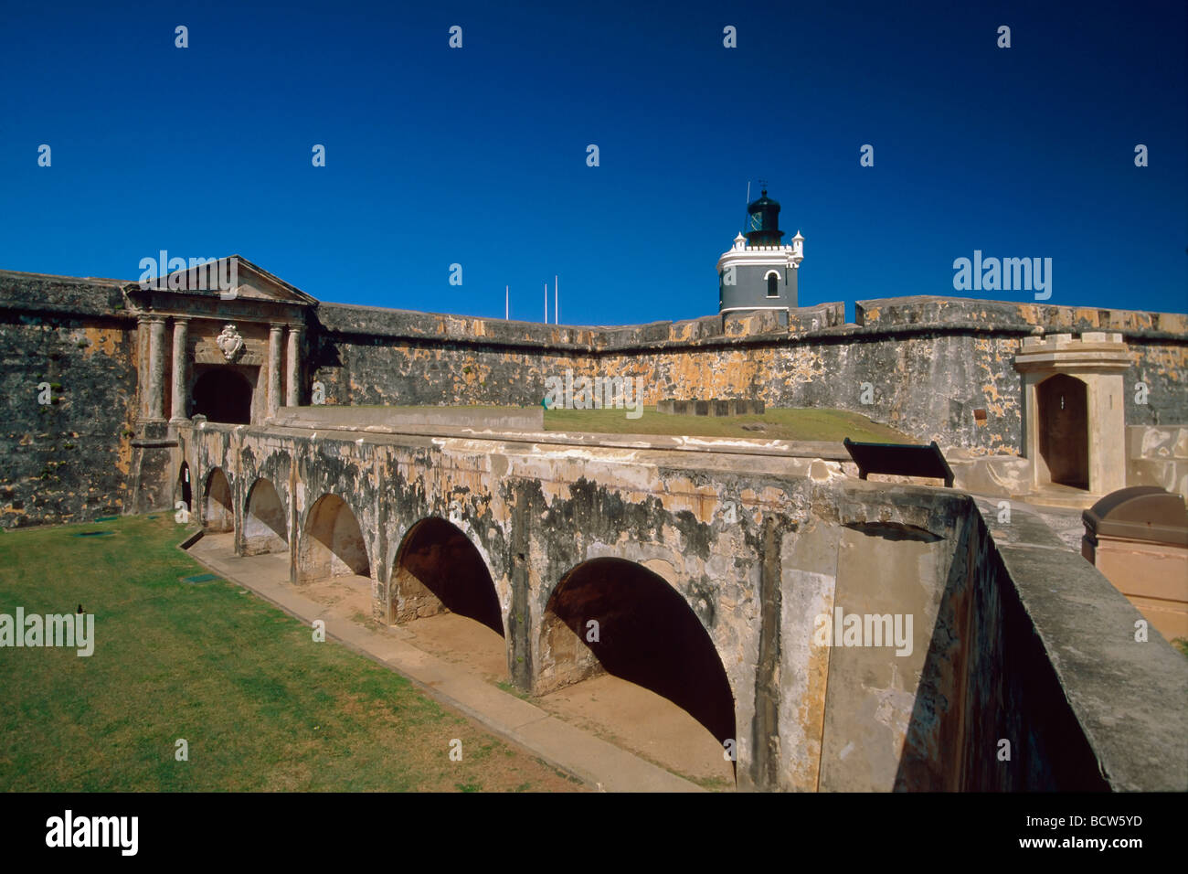 Ruins of a castle, El Morro, Old San Juan, San Juan, Puerto Rico Stock ...