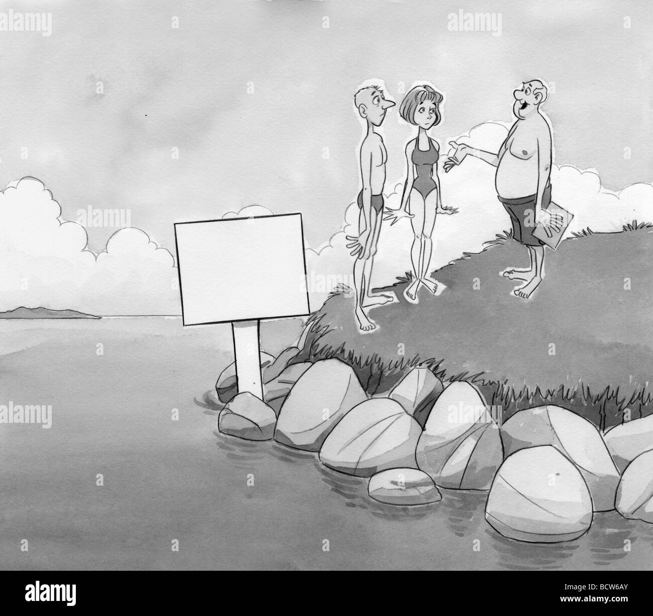 Swim 3 by Brian Diskin, illustration Stock Photo - Alamy