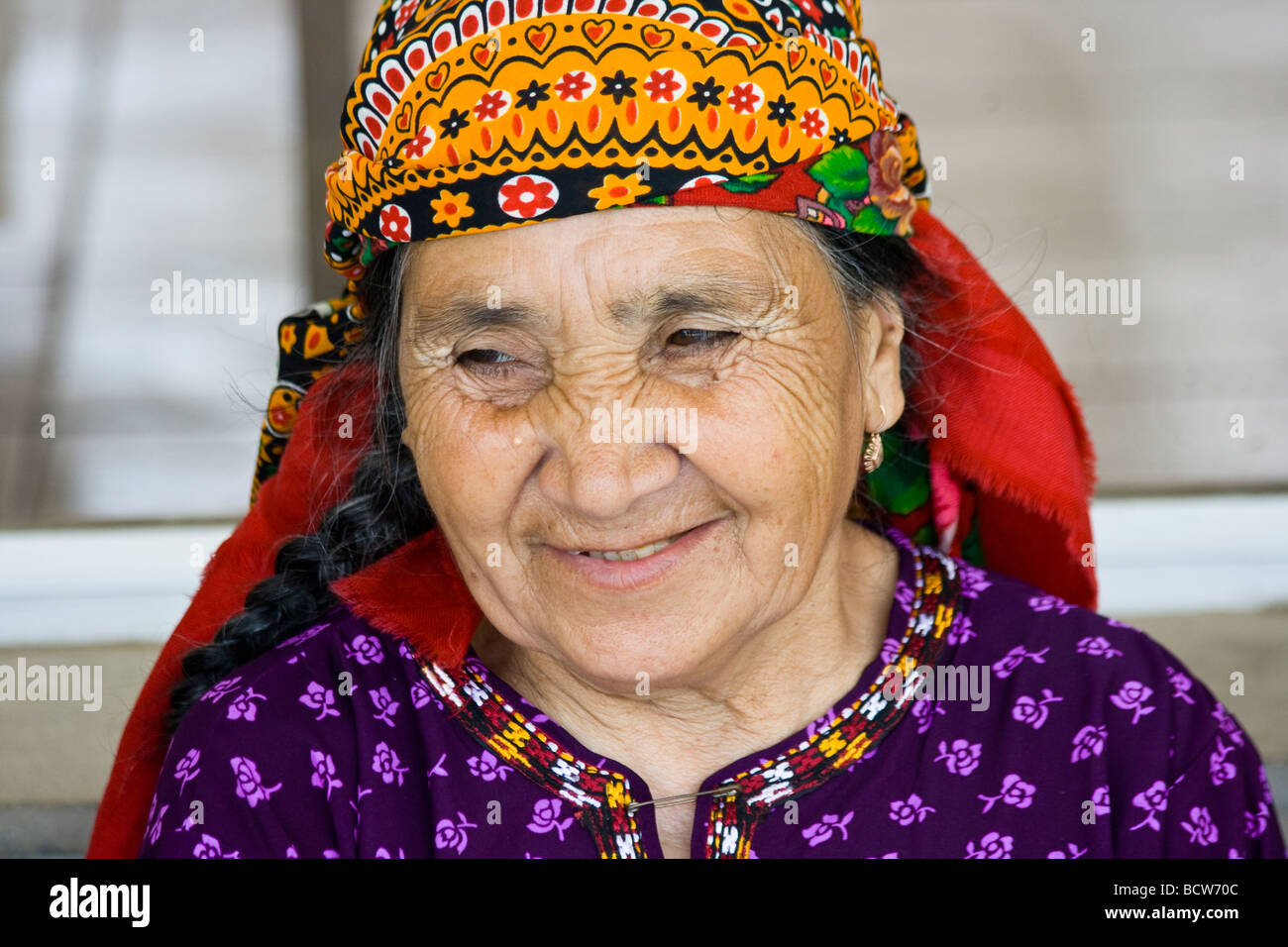 Muslim Woman in Mary Turkmenistan Stock Photo - Alamy