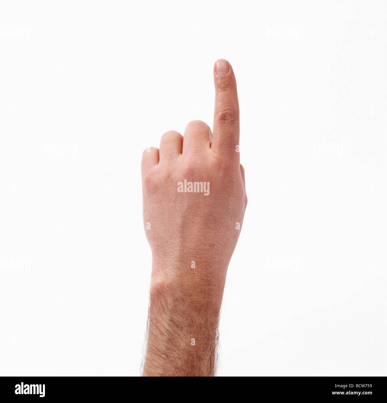 Hand finger pointing straight up hi-res stock photography and images ...