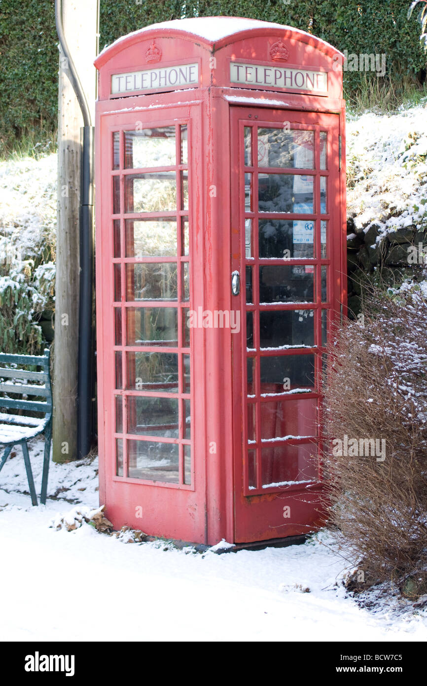 Red ex- GPO telephone box Stock Photo - Alamy