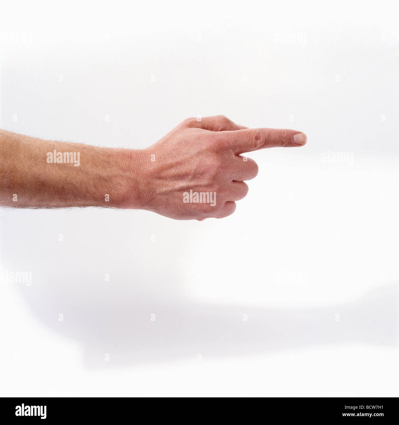 Human hand pointing finger Cut Out Stock Images & Pictures - Alamy