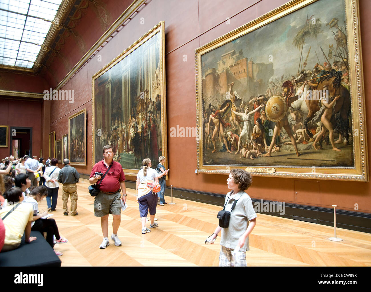 France Paris The Louvre Interior Stock Photo - Alamy