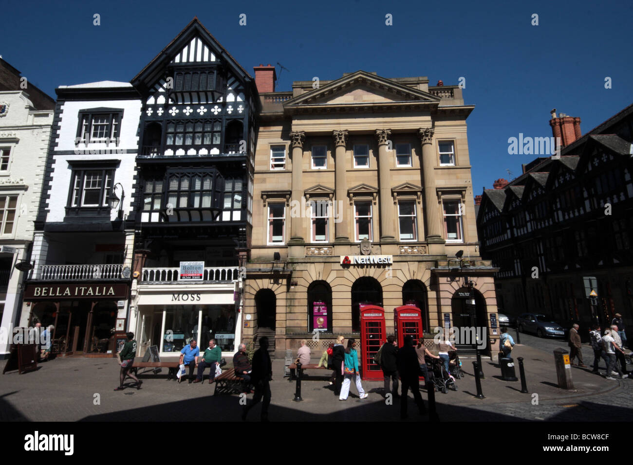Shops in Bridge street - chester England Stock Photo - Alamy