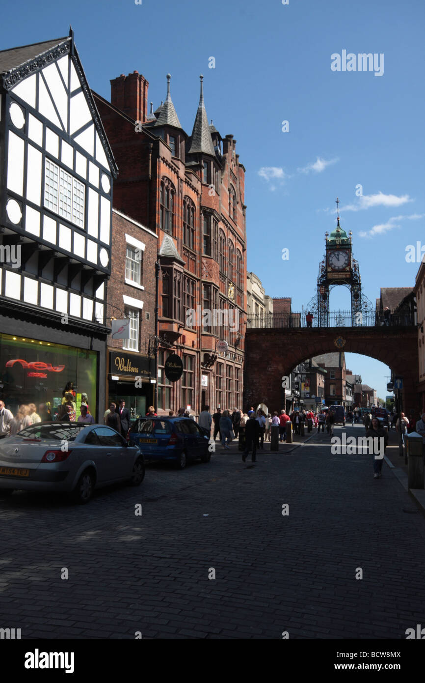 bridge street, chester, cheshire, england Stock Photo - Alamy