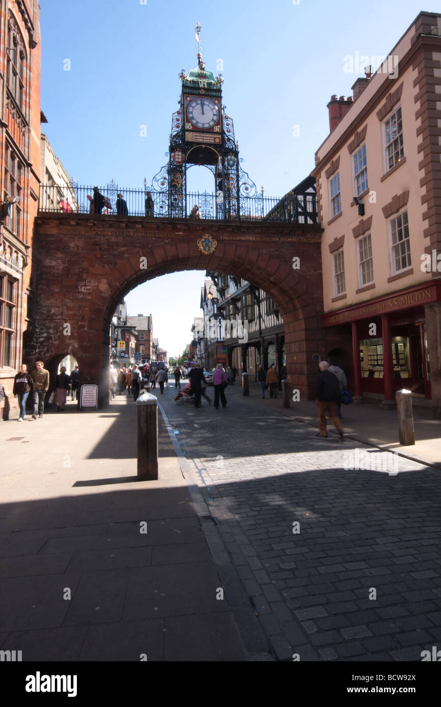 bridge street, chester, cheshire, england, shops Stock Photo - Alamy