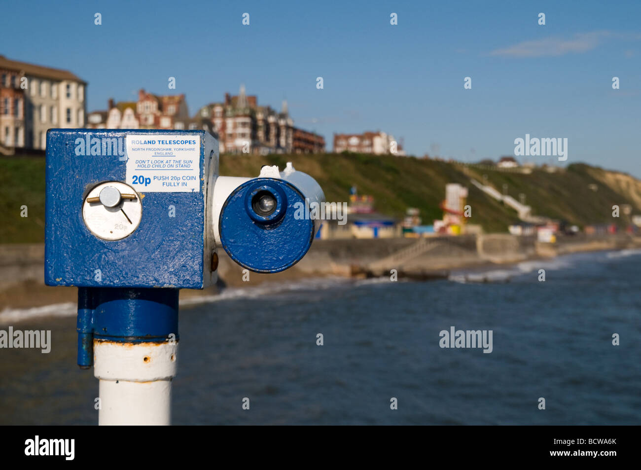 Seaside Telescope on Cromer pier Norfolk,East Anglia England Stock ...
