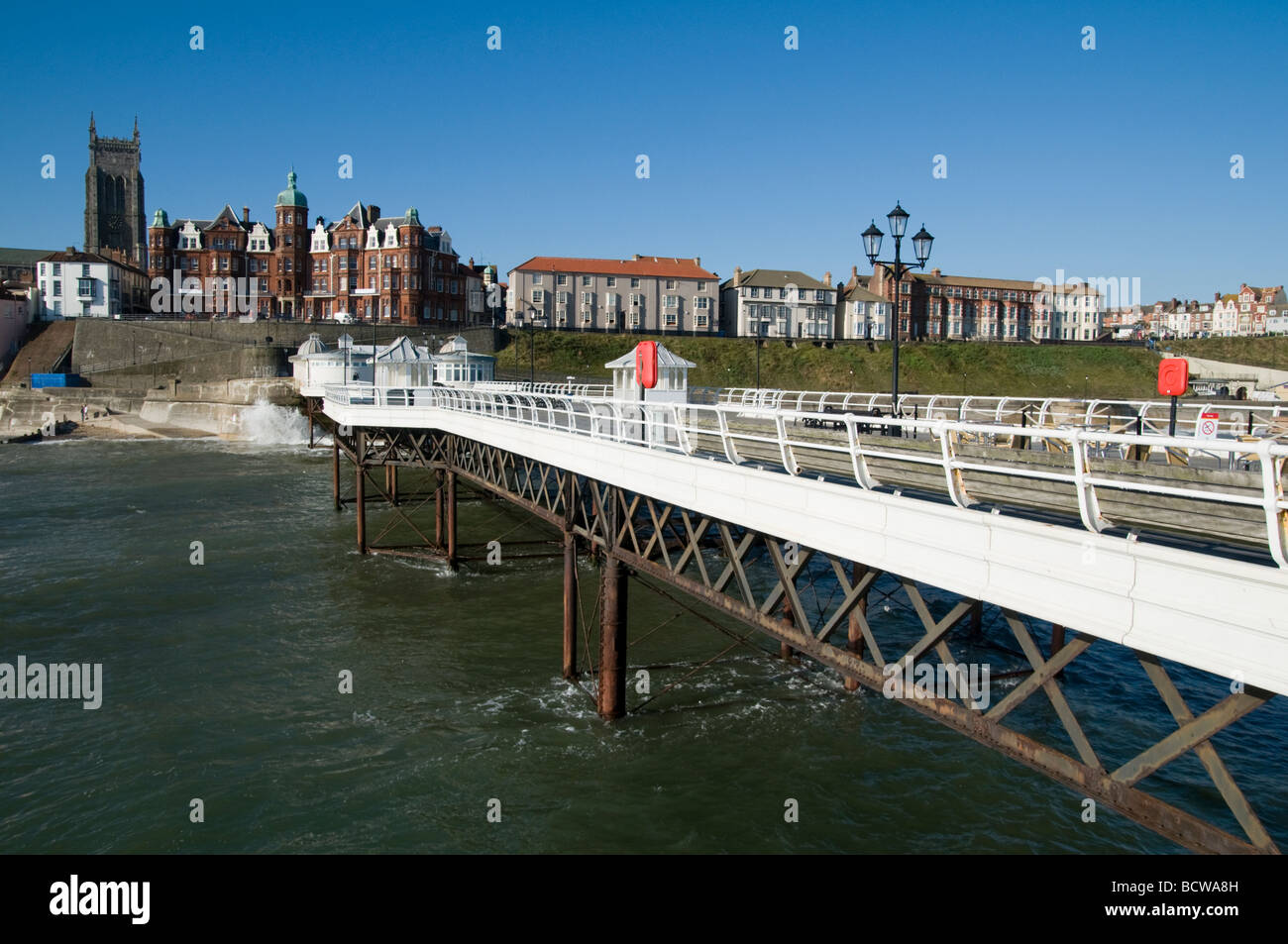Cromer pier with Cromer town in the distance Cromer Norfolk East Anglia ...