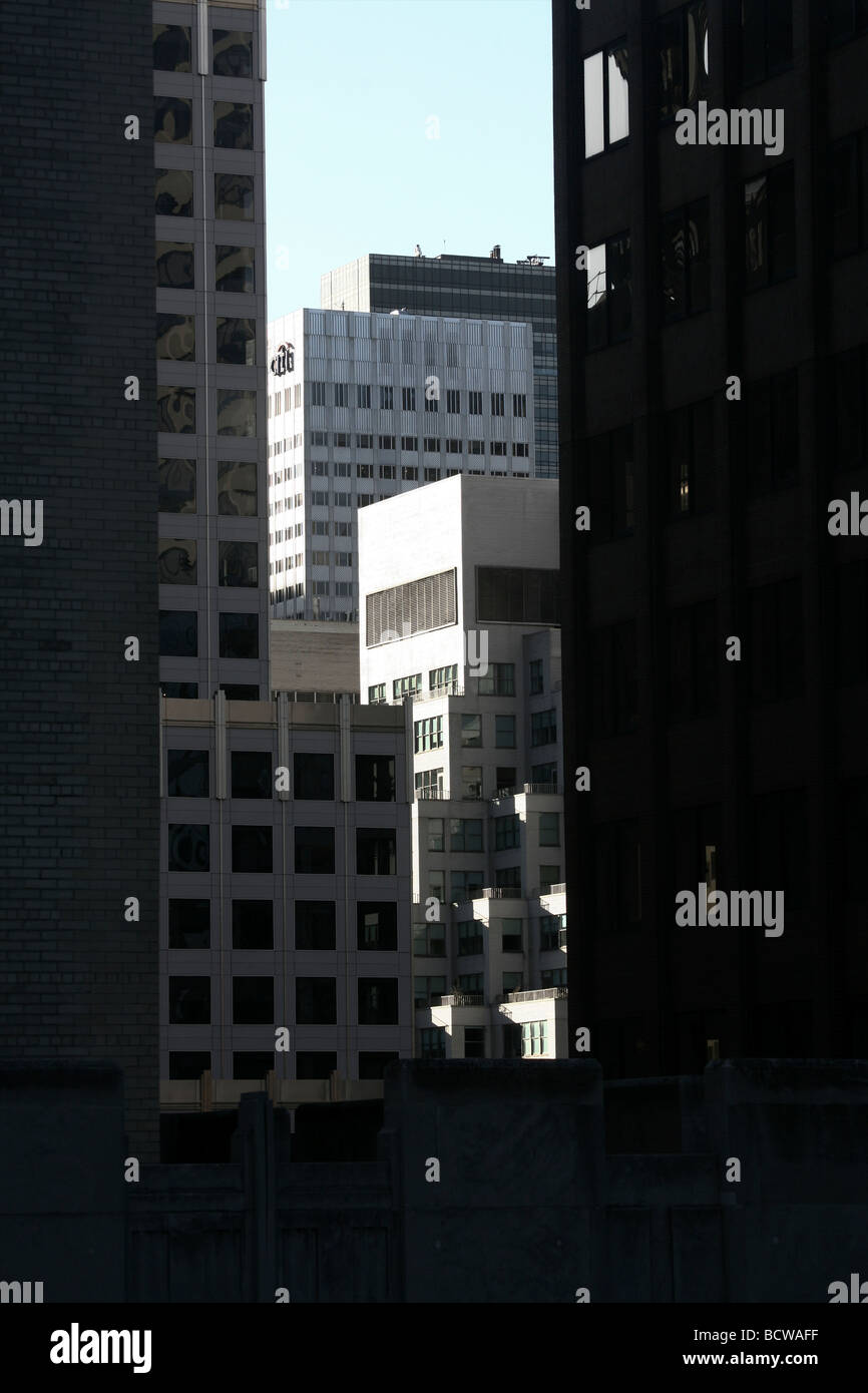 City buildings with sun and shade Stock Photo - Alamy