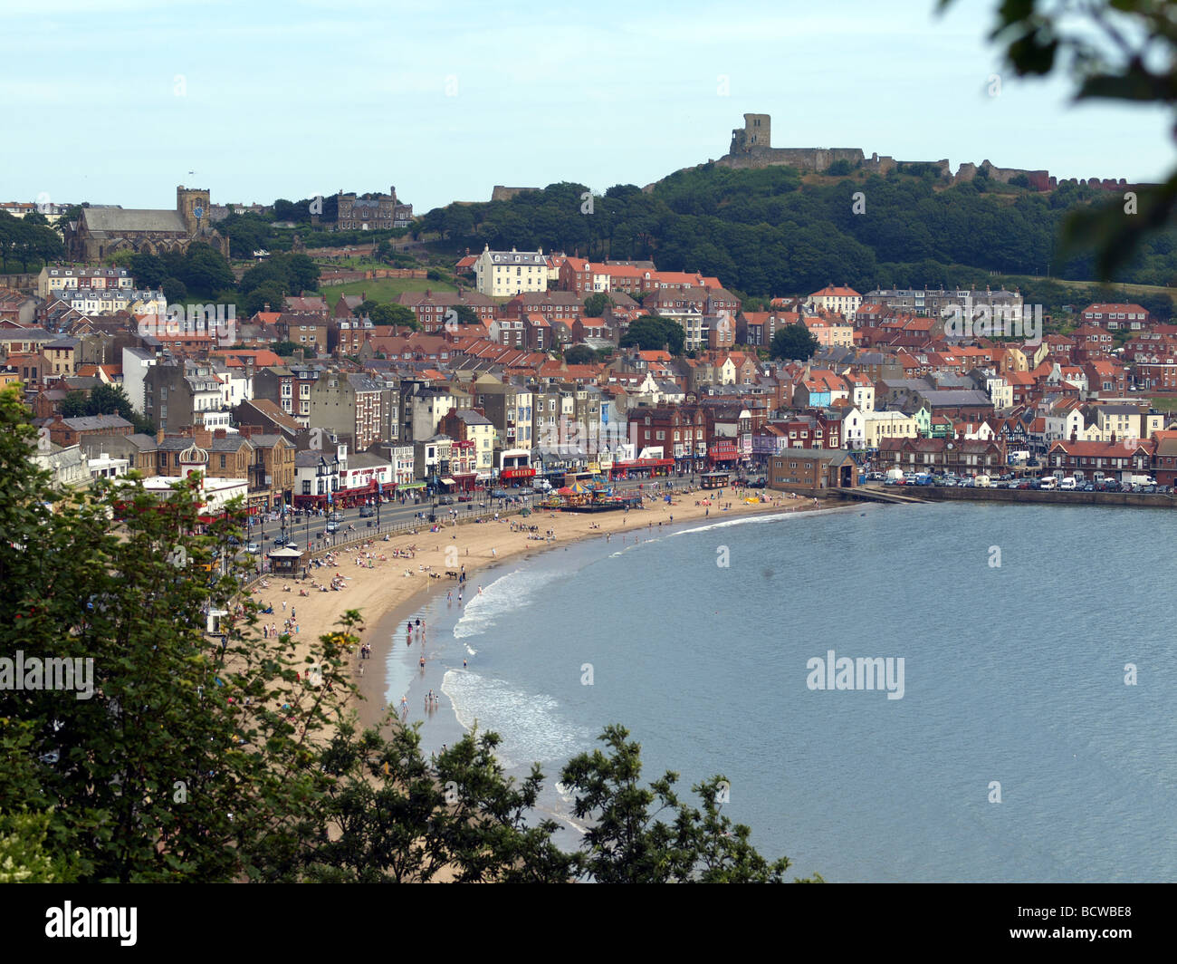 The south bay and beach from the south cliff,Scarborough,North ...