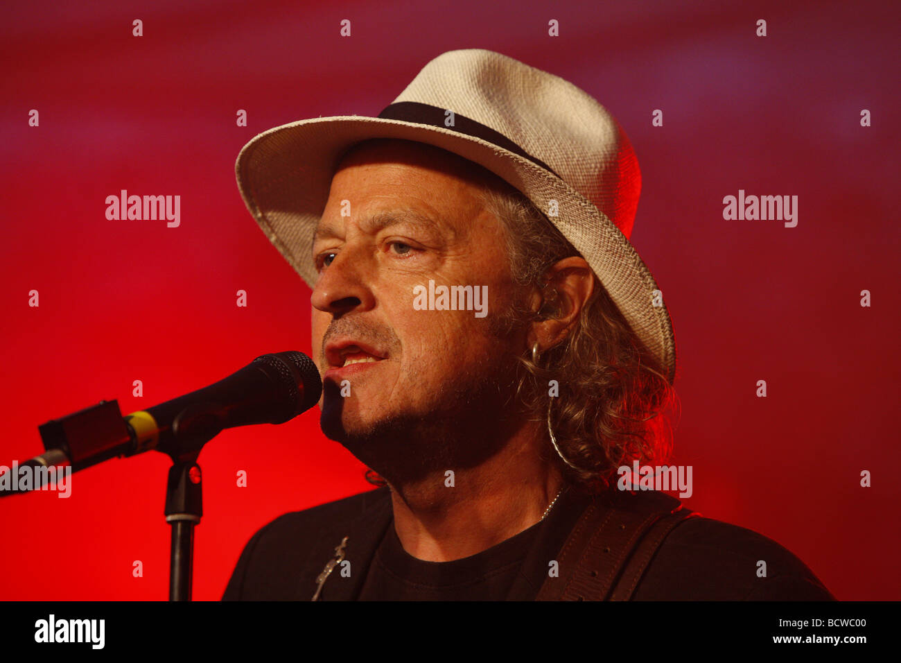 Wolfgang Niedecken, BAP, Cologne rock band, open air concert, Muehldorf ...