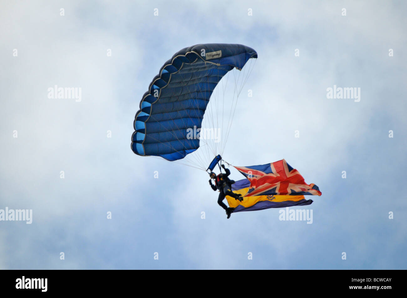 Army freefall parachute display team at Cromer Carnival in Cromer North ...