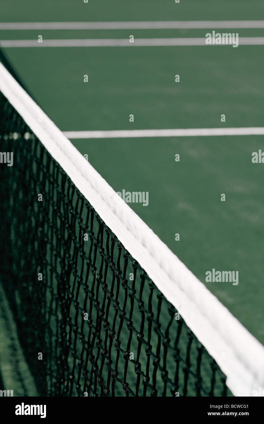tennis court with net background Stock Photo - Alamy