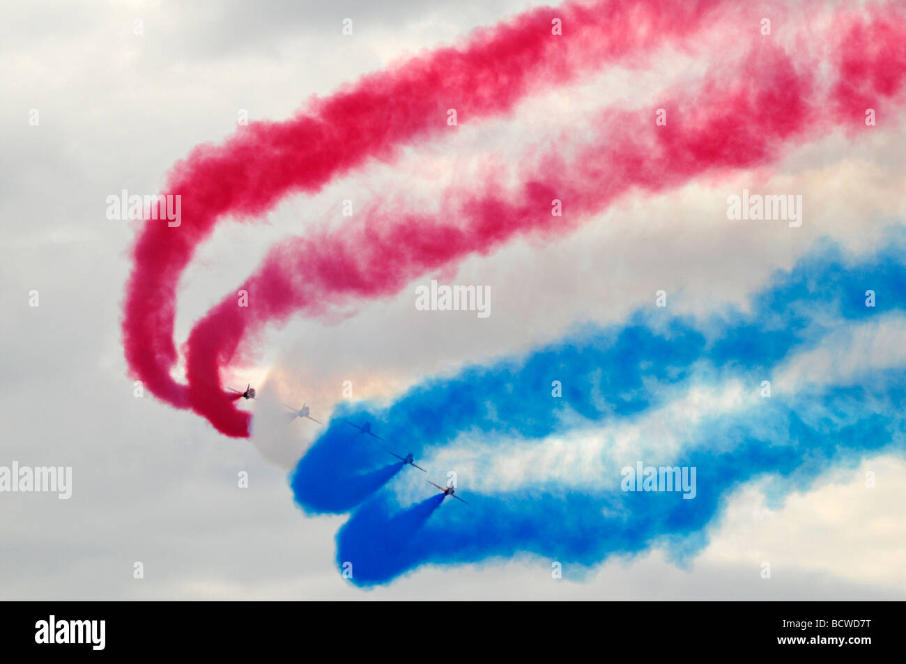 World famous Red Arrows Air Display Team giving a show at Cromer in ...