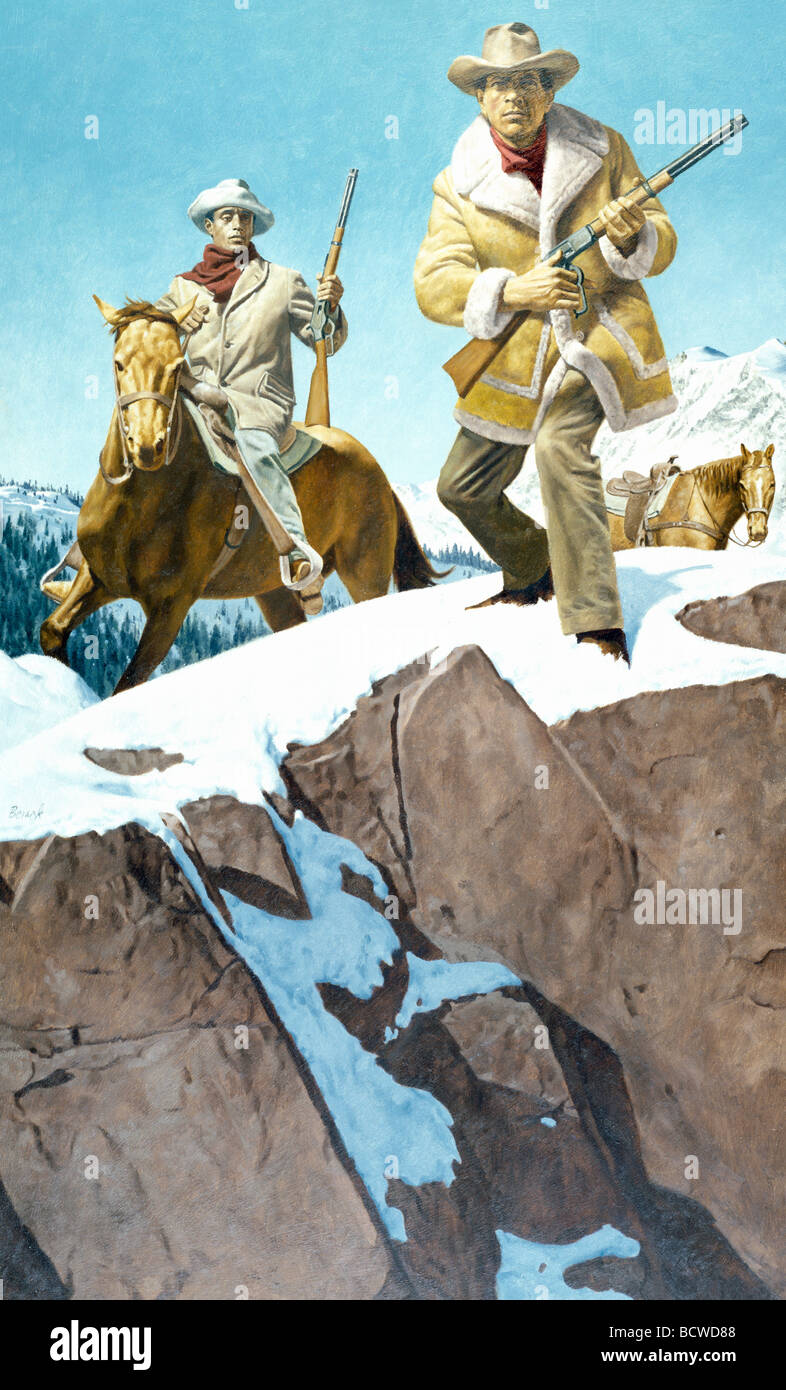 Cowboy holding rifle stanley borack hi-res stock photography and images ...