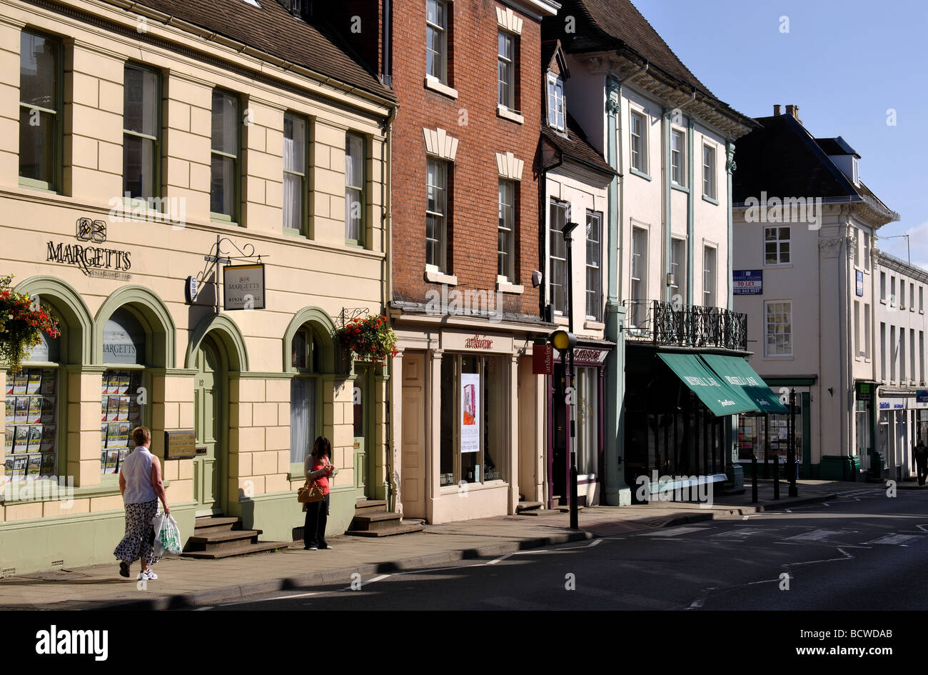 High Street, Warwick, Warwickshire, England, UK Stock Photo - Alamy
