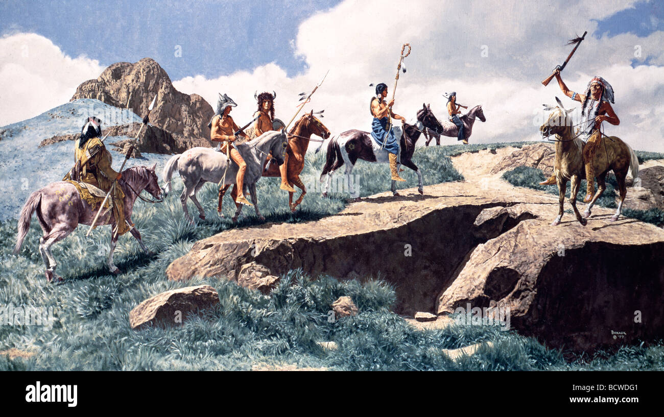Indian warriors by stanley borack hi-res stock photography and images ...